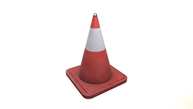3D model Traffic Cone - Road Pontoon VR / AR / low-poly | CGTrader