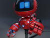 Cute Robot H-55 Red 3D model rigged | CGTrader