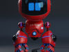 Cute Robot H-55 Red 3D model rigged | CGTrader