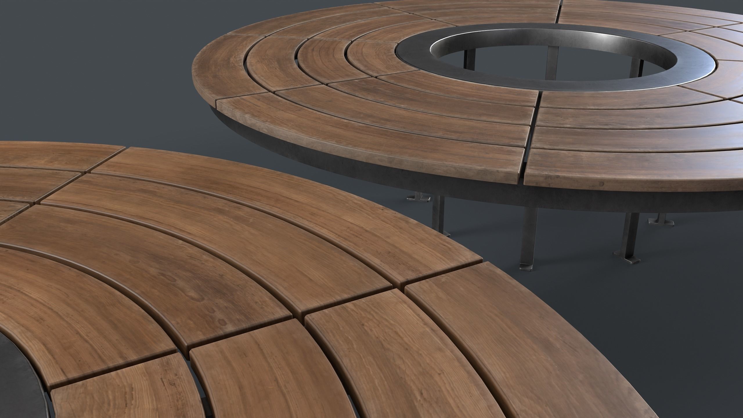 3D model Modern Outdoor Bench 103 PBR Game Ready VR / AR / low-poly ...