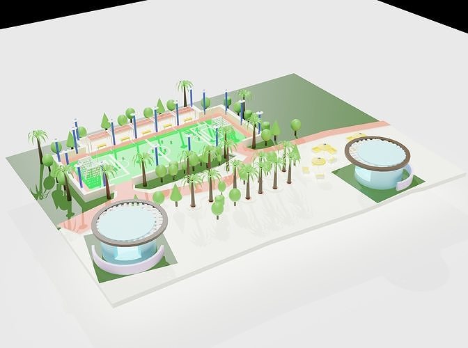 3D model 3D football ground VR / AR / low-poly | CGTrader