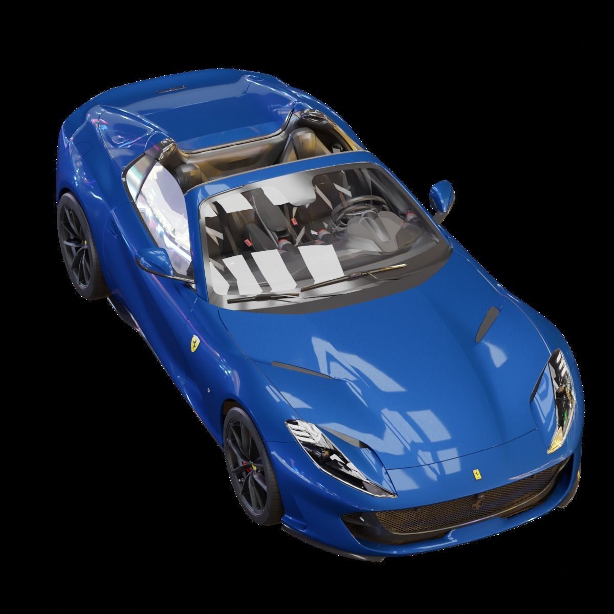 2023 Ferrari 812 Superfast 3D model rigged | CGTrader