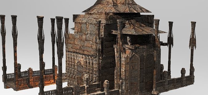 Desert sand palace Tall 3D model | CGTrader