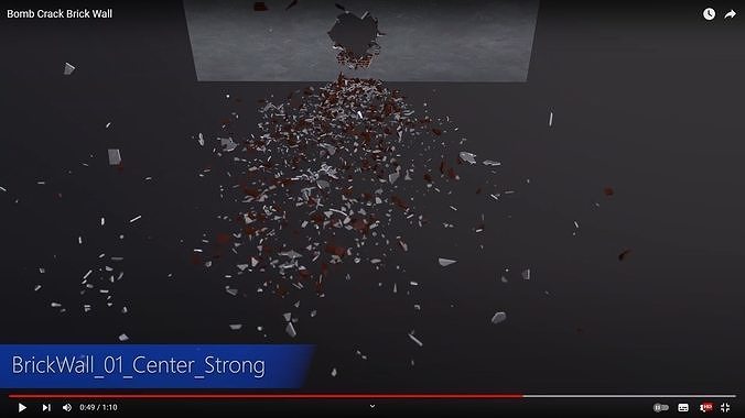 3D model BrickWall 01 Center Strong VR / AR / low-poly | CGTrader