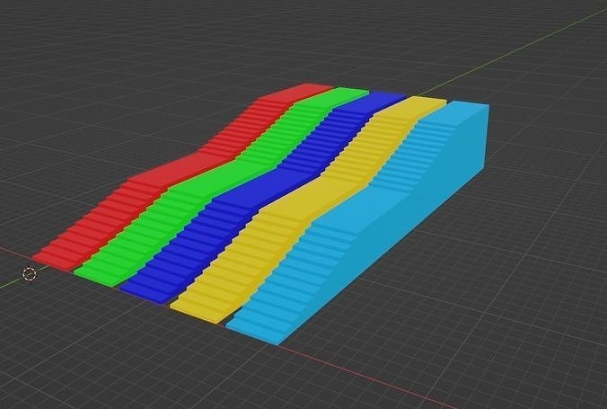 Stair color free VR / AR / low-poly 3D model | CGTrader