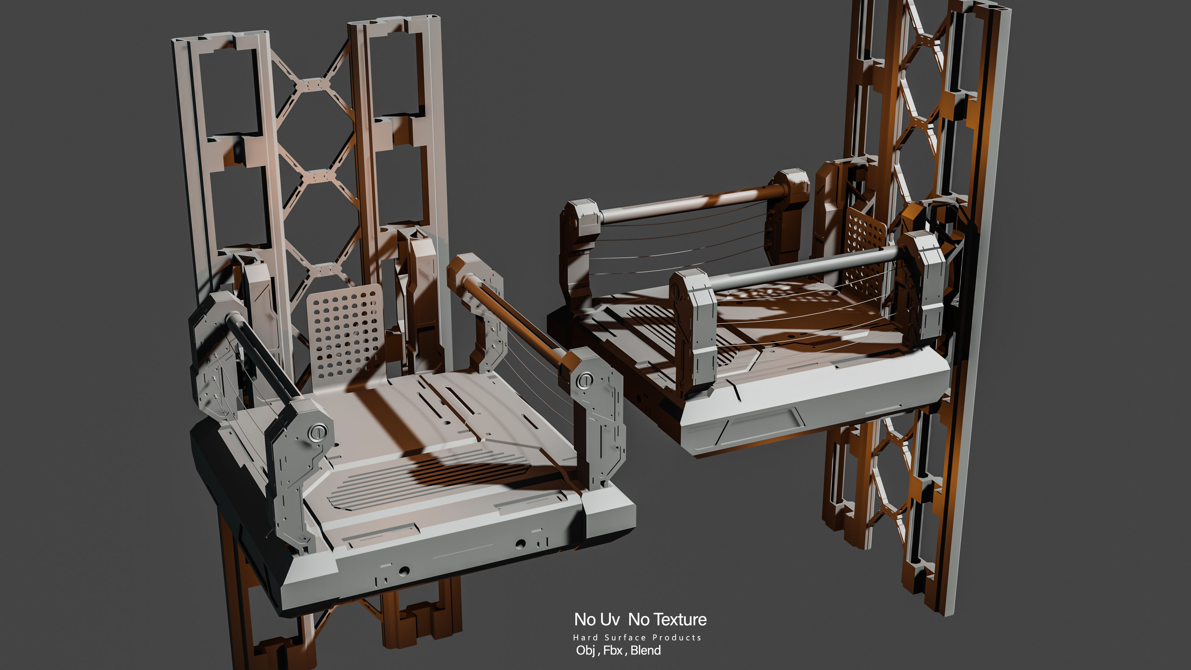 5 Sci-fi Elevator Kitbash VOl 01 3D model | CGTrader