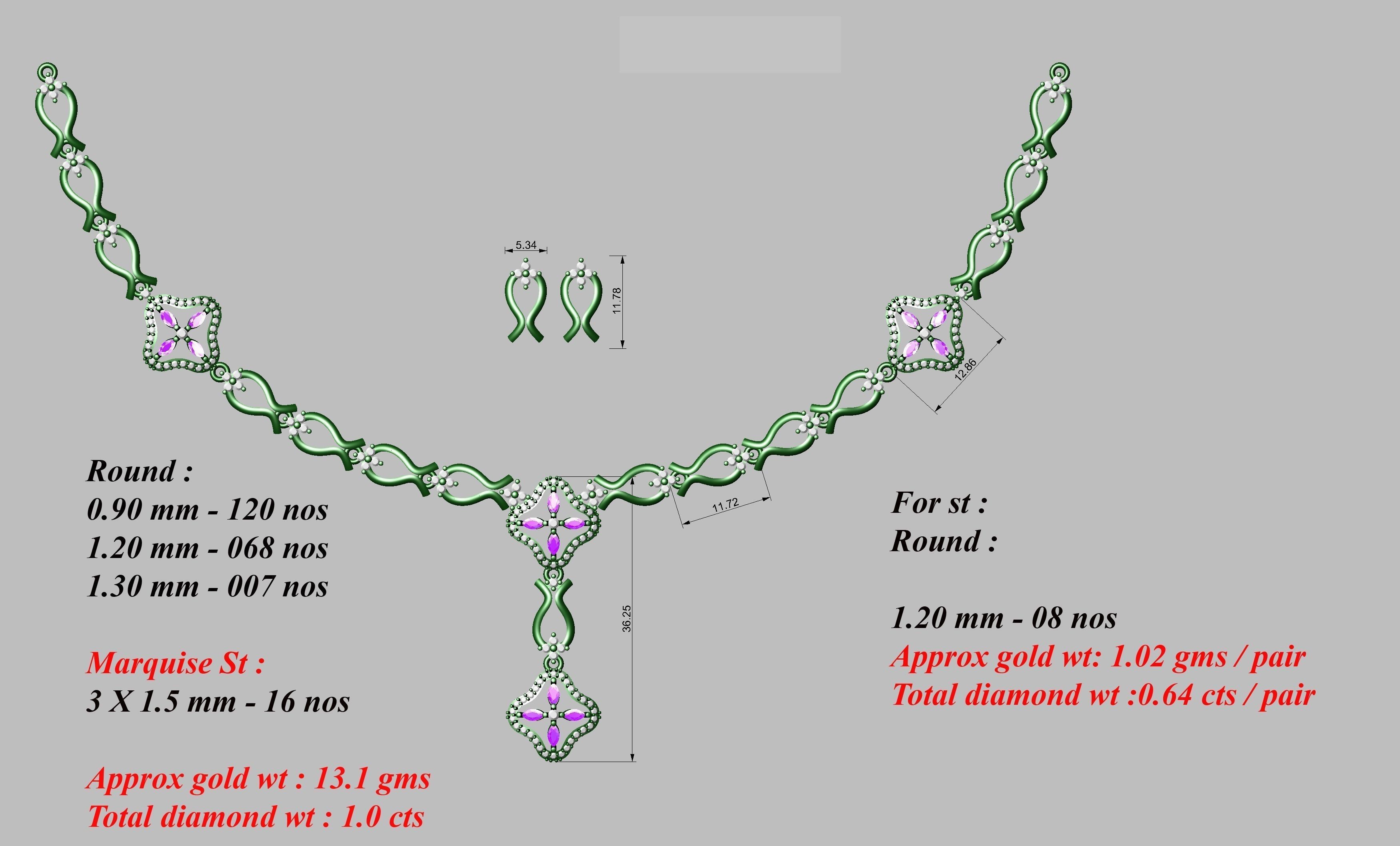 necklace 50 bulk 3dm files ready to print part 05 3D model 3D printable ...