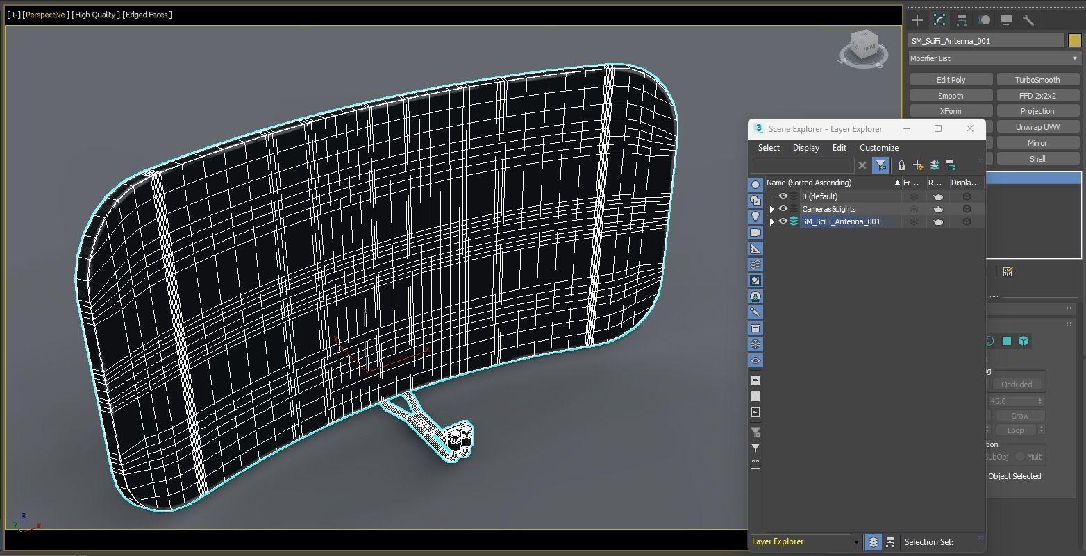 3D model SciFi - Antenna VR / AR / low-poly | CGTrader
