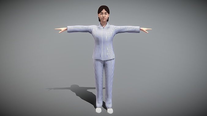 3D model Female Patient VR / AR / low-poly rigged animated | CGTrader
