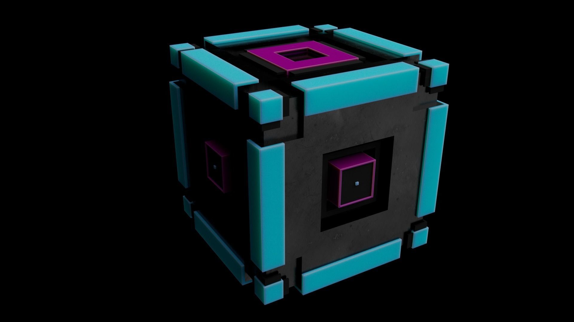 3D model Abstract sci-fi cube VR / AR / low-poly | CGTrader