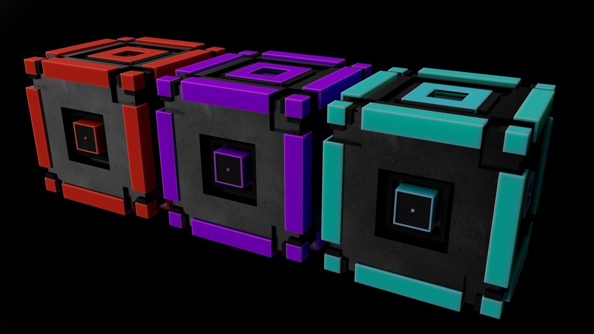3D model Abstract sci-fi cube VR / AR / low-poly | CGTrader