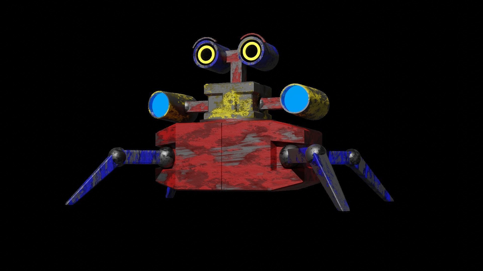Robots the destroyer paint disordered 3D model | CGTrader