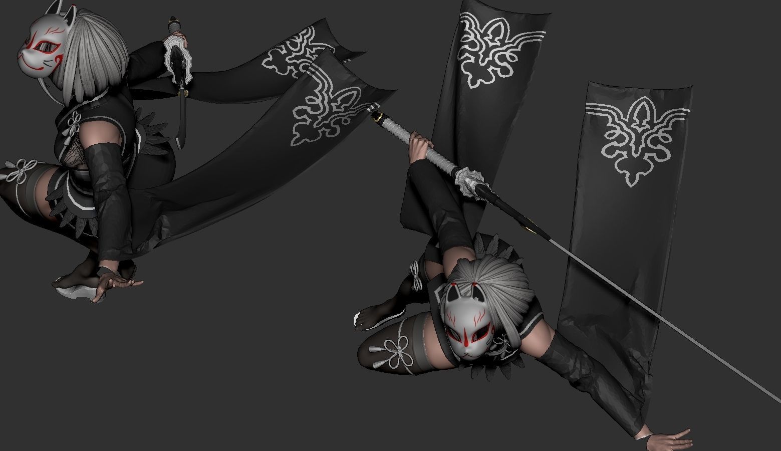 2B kimono 3D model 3D printable | CGTrader