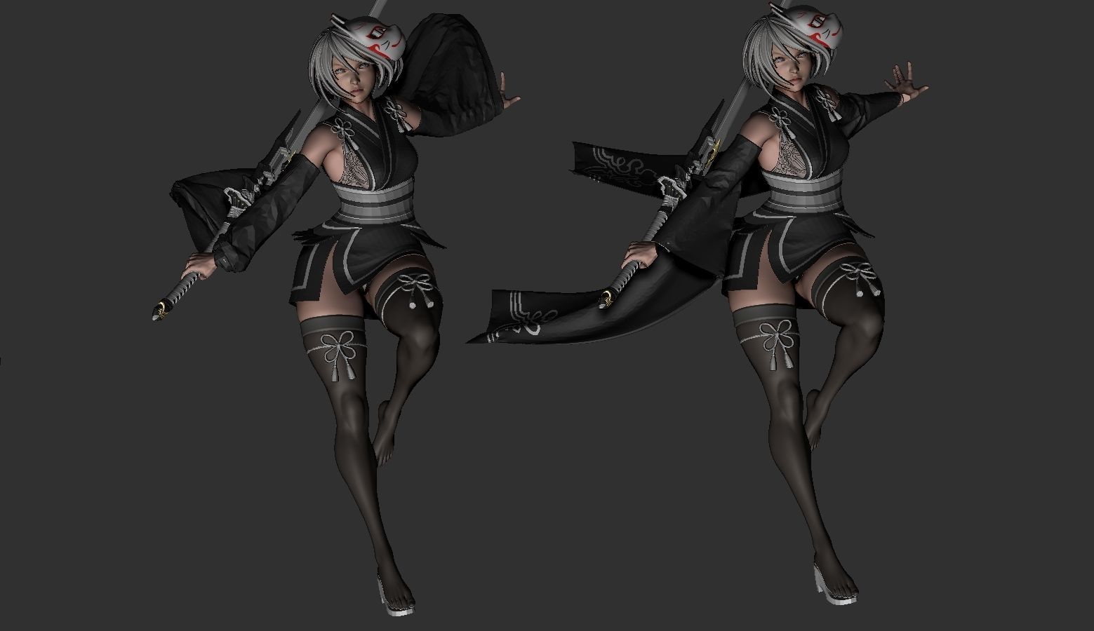 2B kimono 3D model 3D printable | CGTrader