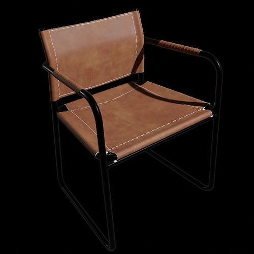 3D model Chair leather with frame VR / AR / low-poly | CGTrader