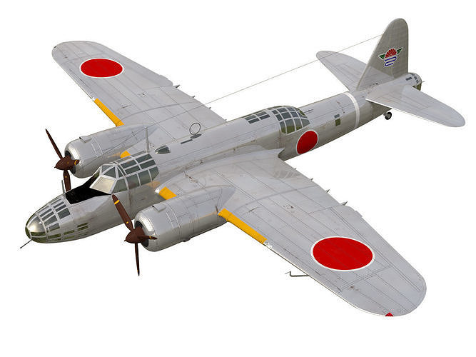 Ki49 Type 100 heavy bomber Donryu 3D model | CGTrader