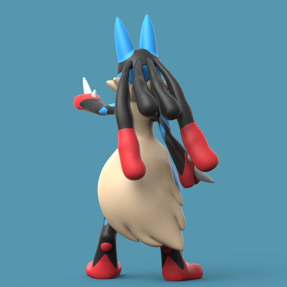 Pokemon Mega Lucario Pack 3D model 3D printable | CGTrader