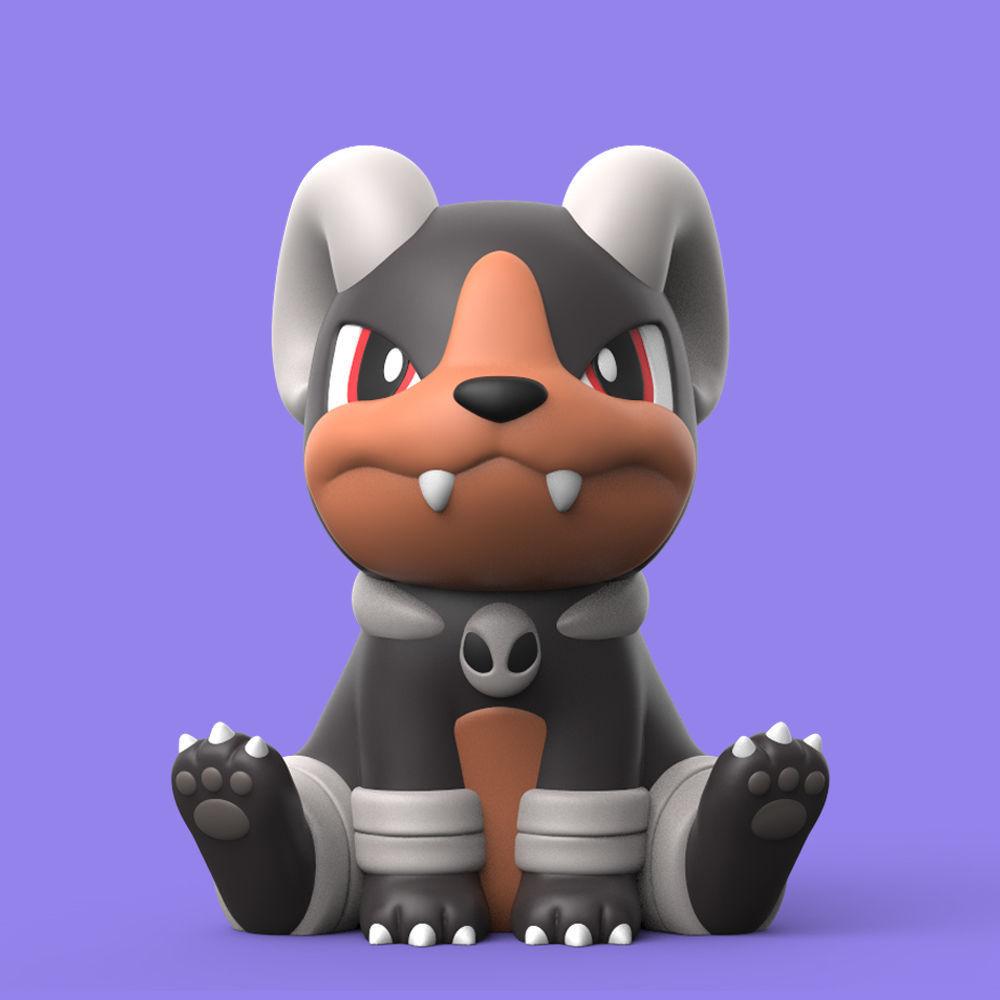 Pokemon Houndour Evolution EASY PRINT NO SUPPORT 3D model 3D printable ...