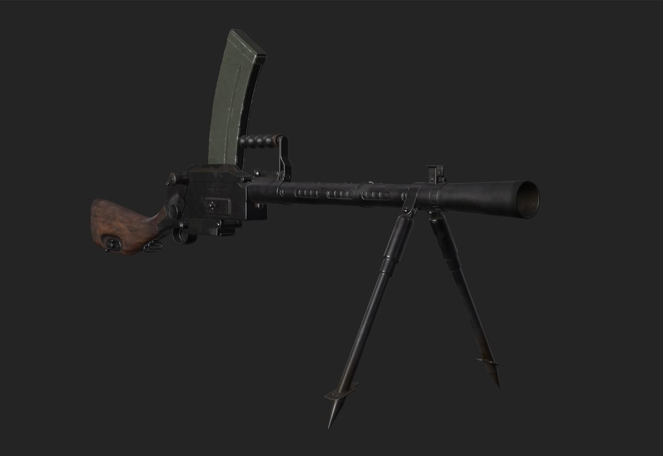 3D model Madsen Machine Gun VR / AR / low-poly | CGTrader