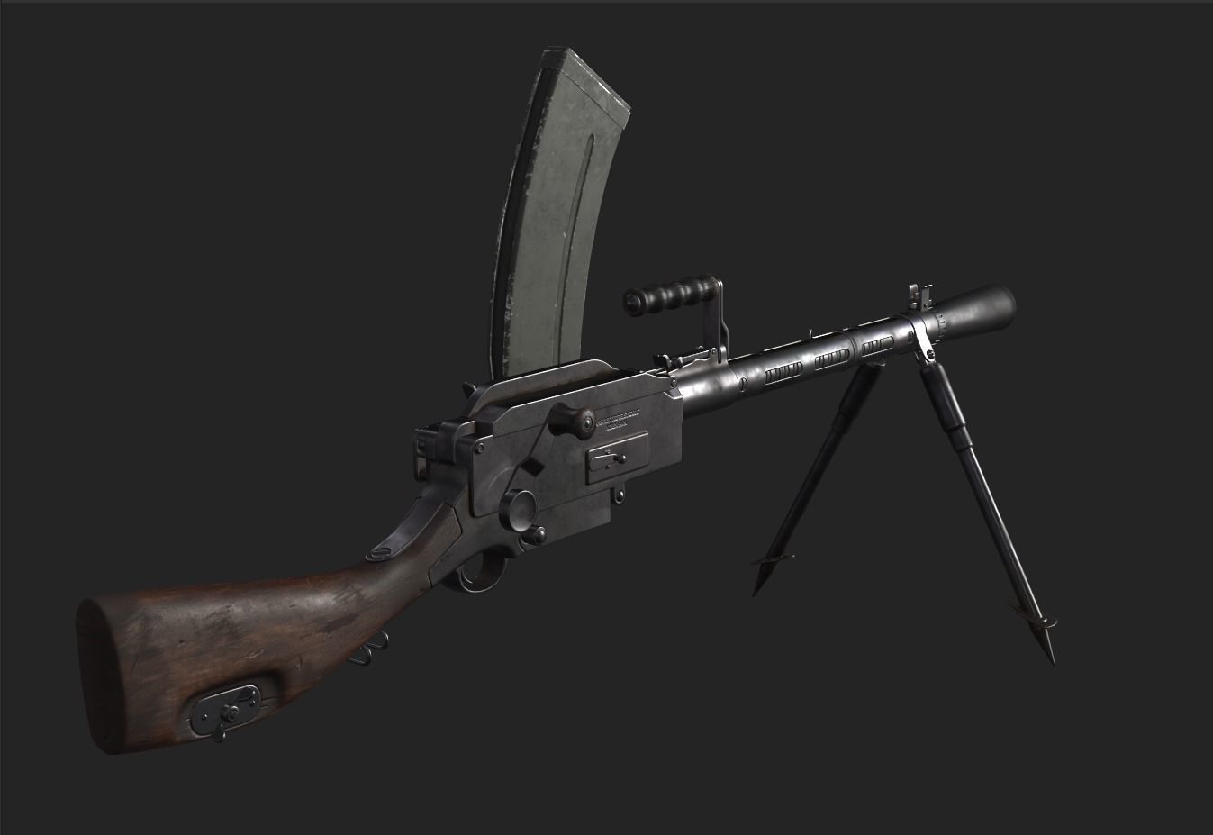 3D model Madsen Machine Gun VR / AR / low-poly | CGTrader