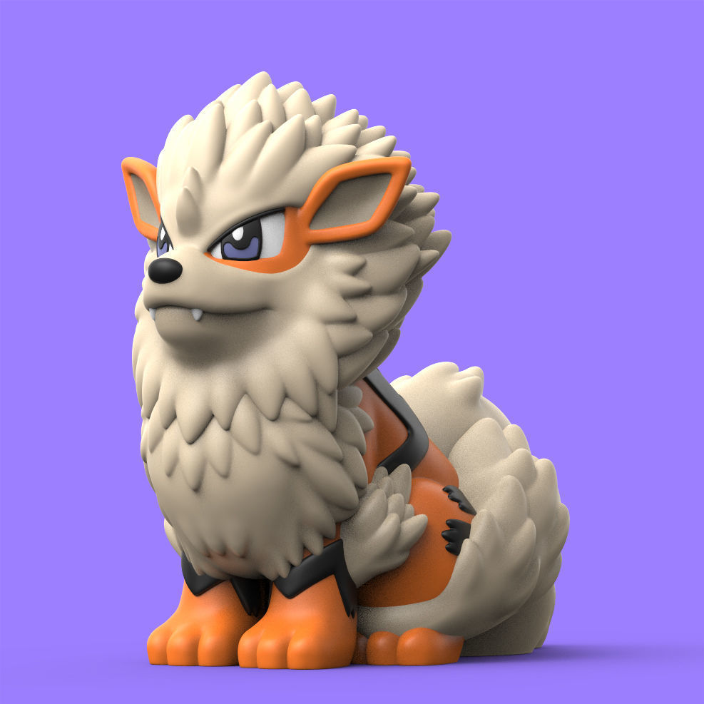 Pokemon Arcanine EASY PRINT NO SUPPORT 3D model 3D printable | CGTrader