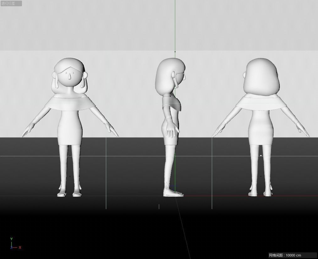 C4D woman mother role model 3D model | CGTrader