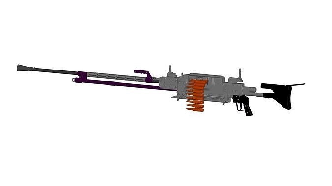 Machinegun 3D model | CGTrader