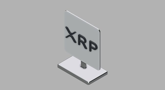 XRP Logo Stand 3D model 3D printable | CGTrader