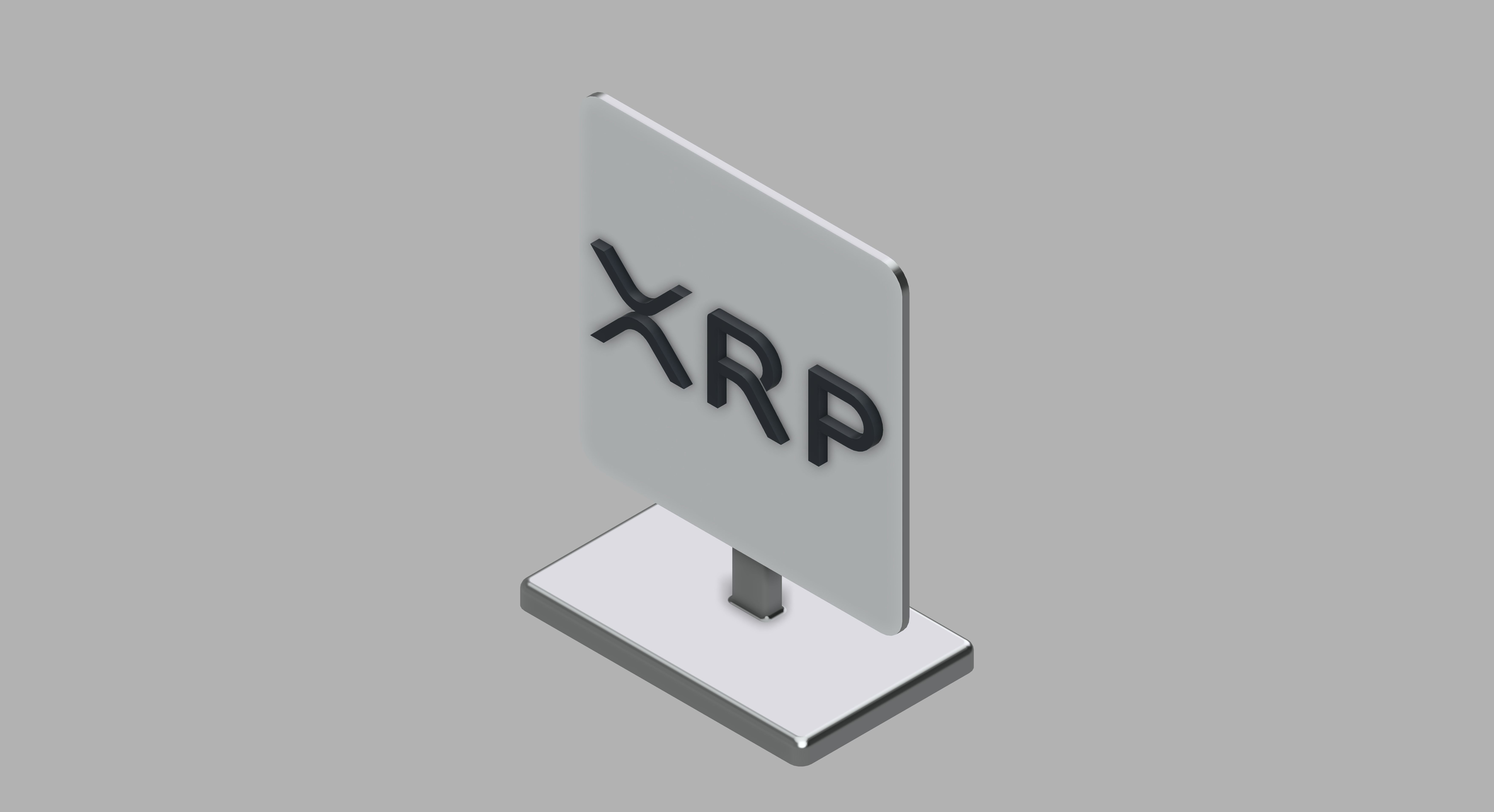 XRP Logo Stand 3D model 3D printable | CGTrader