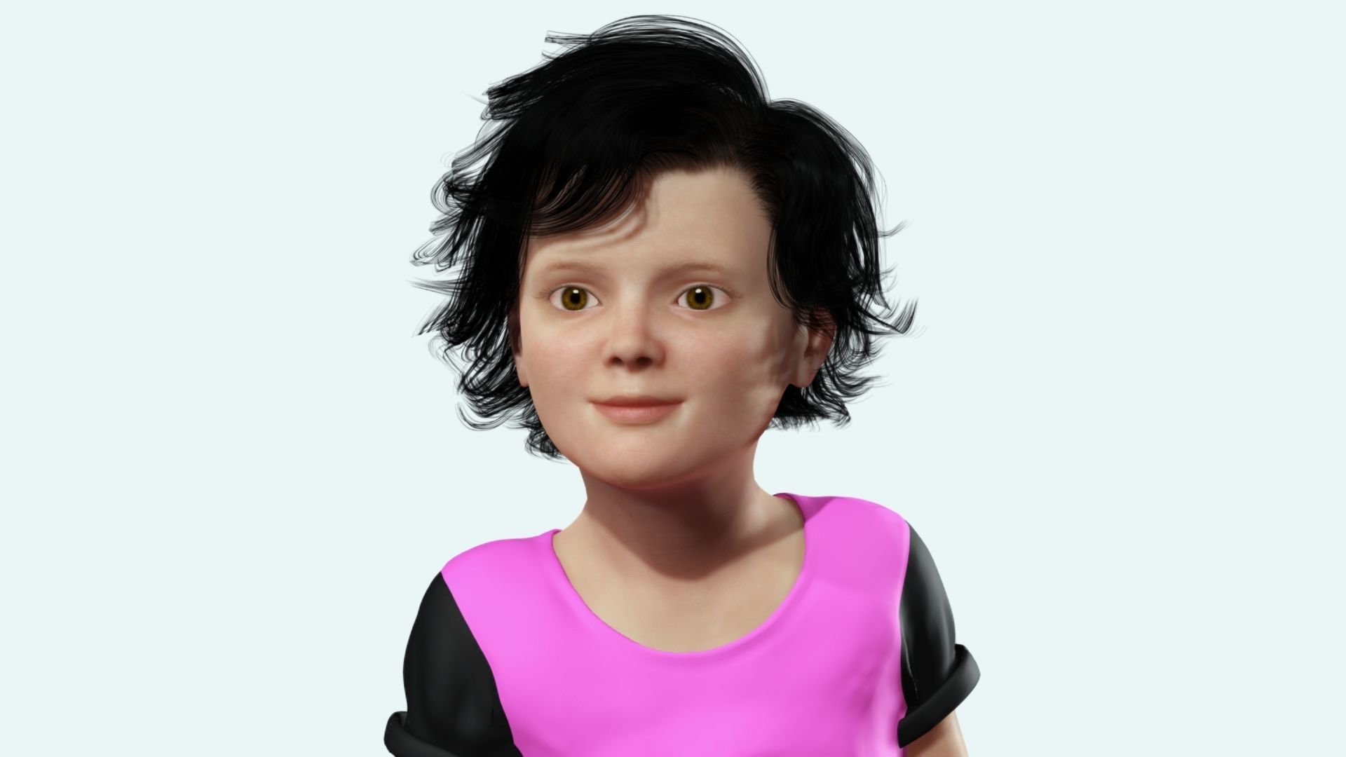 3D model Realistic Girl child VR / AR / low-poly | CGTrader