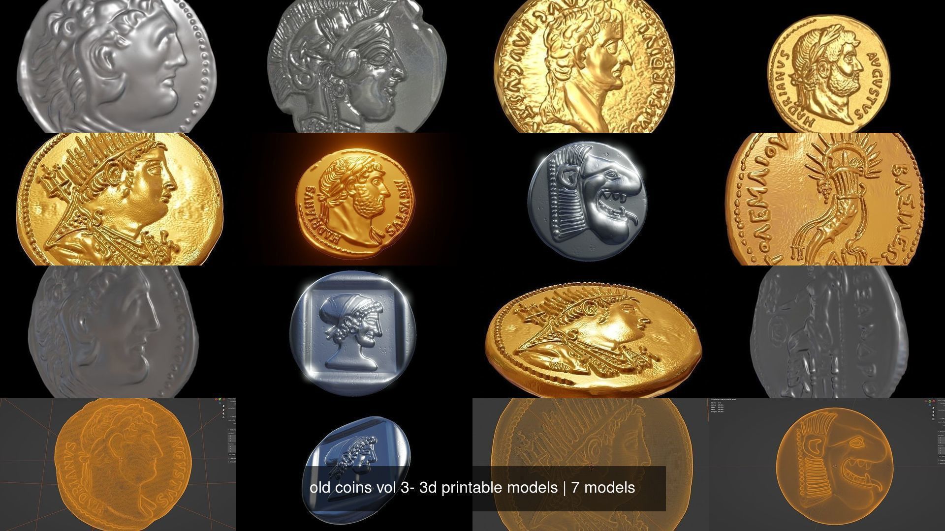 old coins vol 3- 3d printable models 3D Model Collection | CGTrader