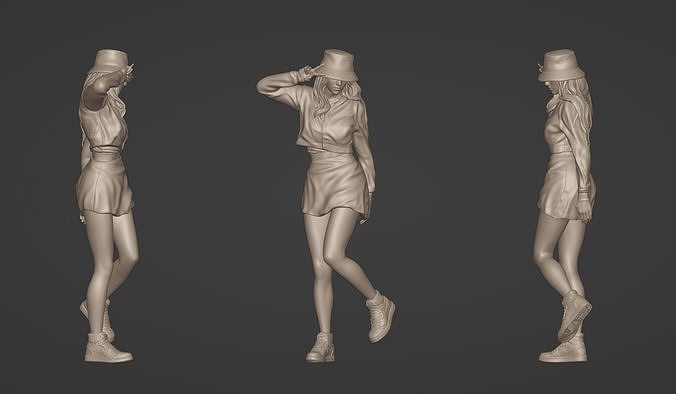 FIGURE SAY HI GIRL SCALE 164 3D print model 3D model 3D printable ...