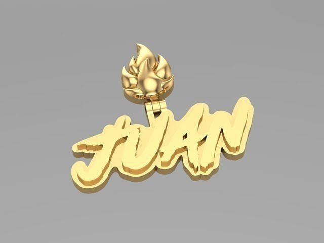 Juan Pendant With Custom Bail 3D model 3D printable | CGTrader