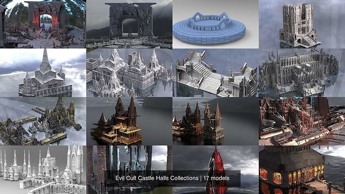 Evil Cult Castle Halls Collections | CGTrader