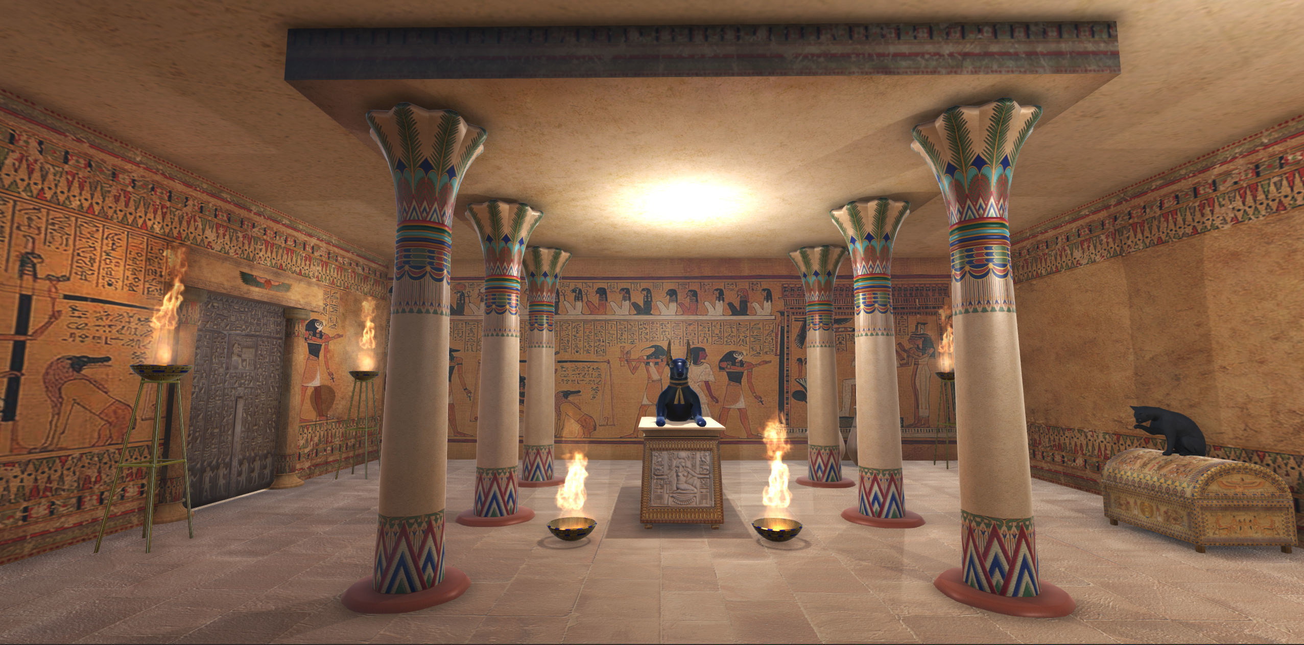 3D model Temple of the Pharaoh VR VR / AR / low-poly | CGTrader