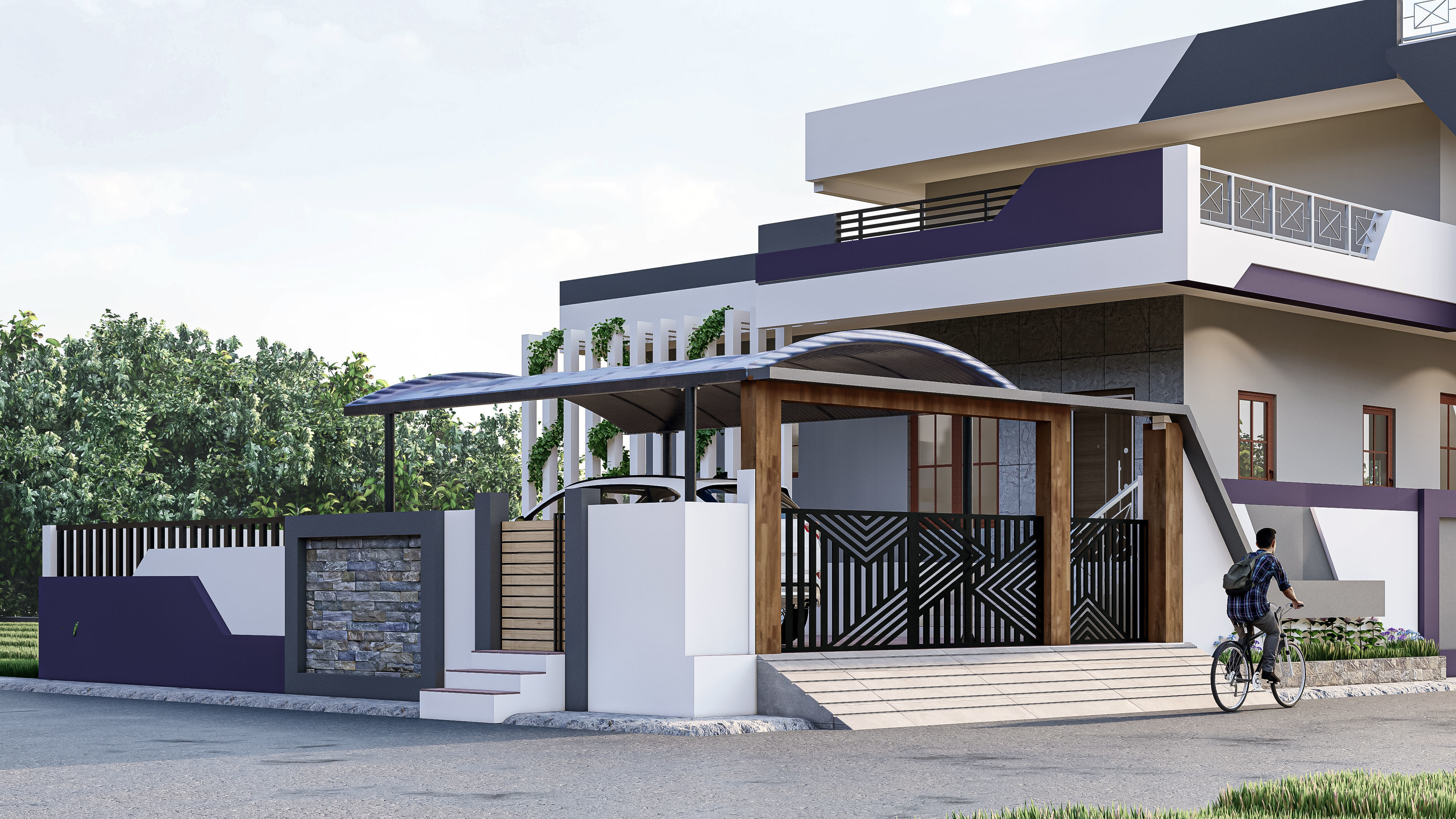 EXTERIOR HOUSE SCENE 3D model | CGTrader