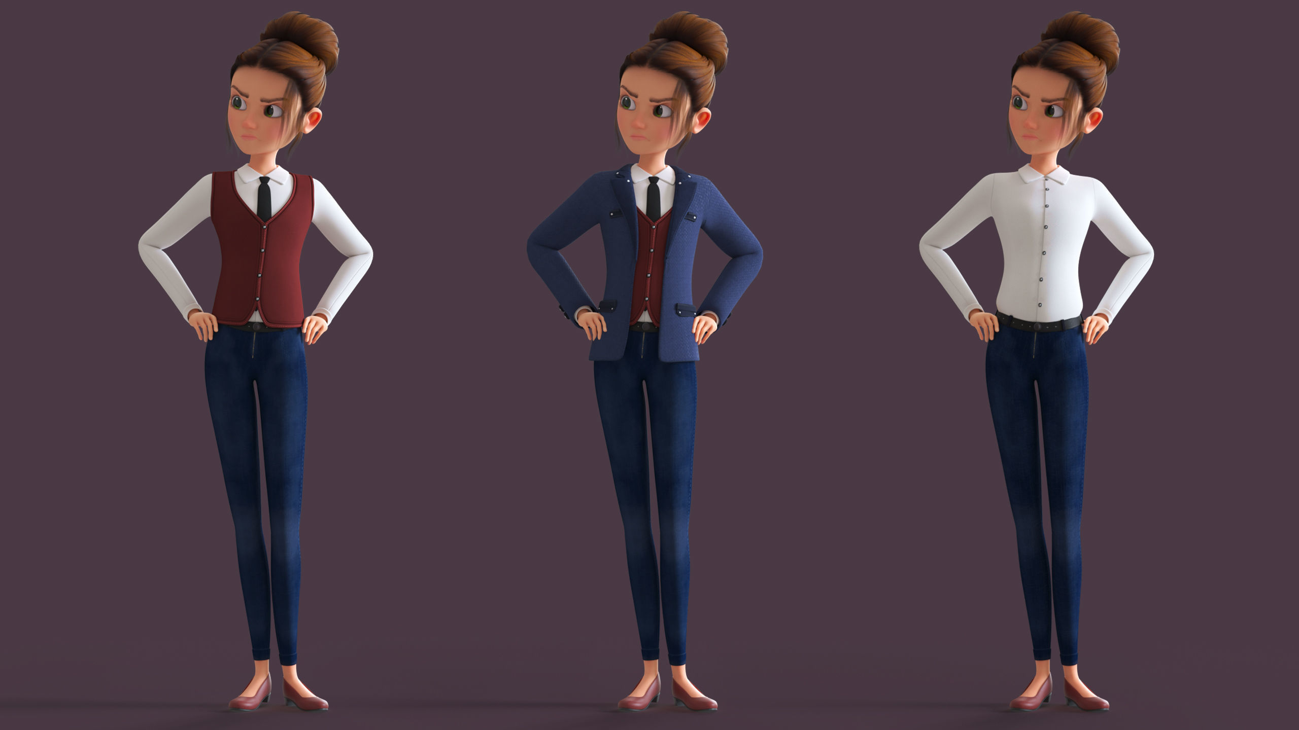 CARTOON MOTHER 3 - Rigged WOMAN 3D model rigged | CGTrader