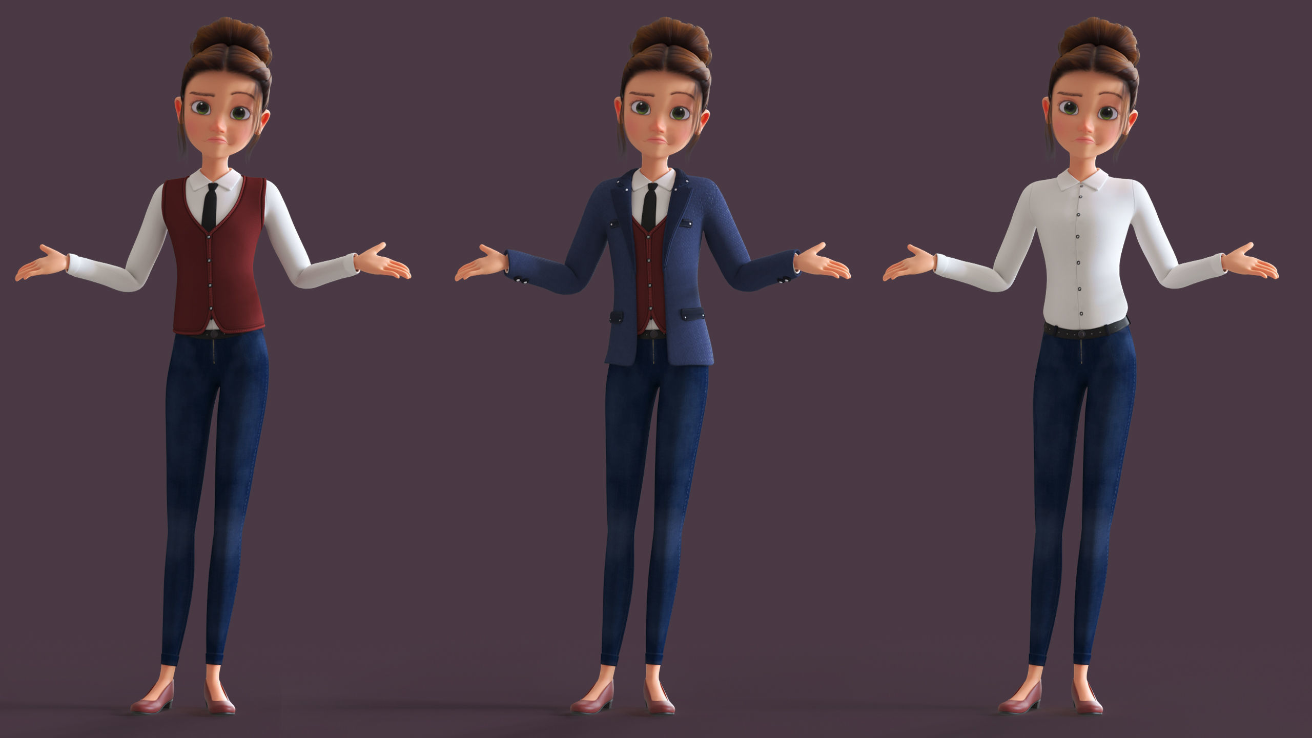 CARTOON MOTHER 3 - Rigged WOMAN 3D model rigged | CGTrader