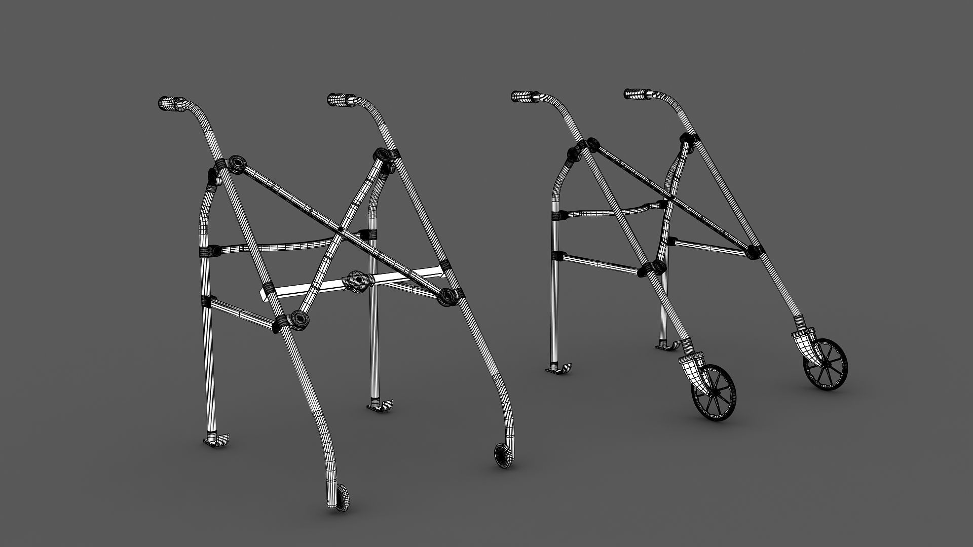 Folding Rollator Walker 3D model | CGTrader