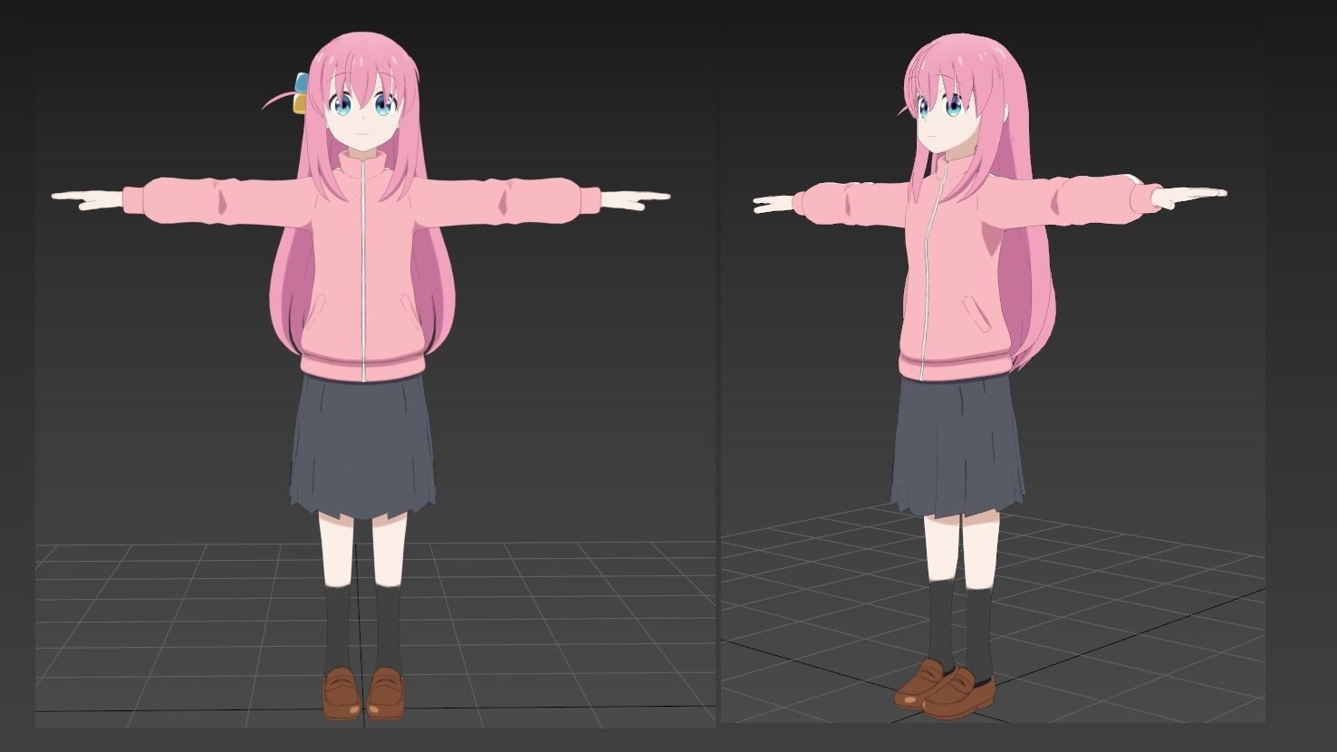 Bocchi the Rock VRChat Avatar 3D model | CGTrader