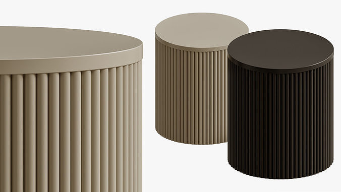 Coffee table Rim Black and Beige 3D model | CGTrader