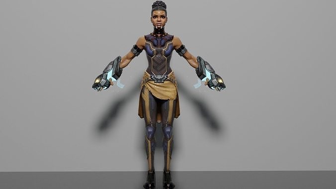 Shuri female character from star wars 3D model rigged | CGTrader