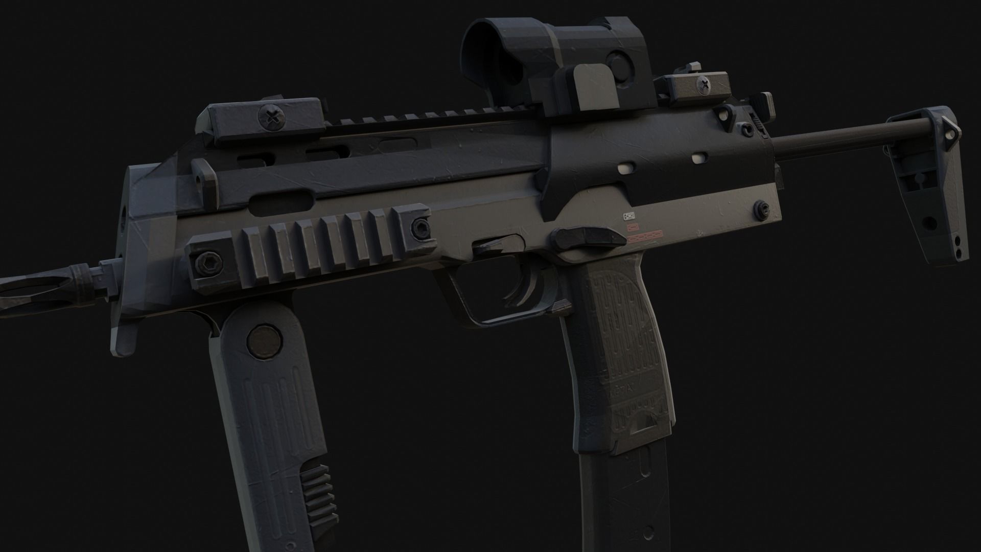 3D model MP7 Sub-Machingun V2 VR / AR / low-poly | CGTrader