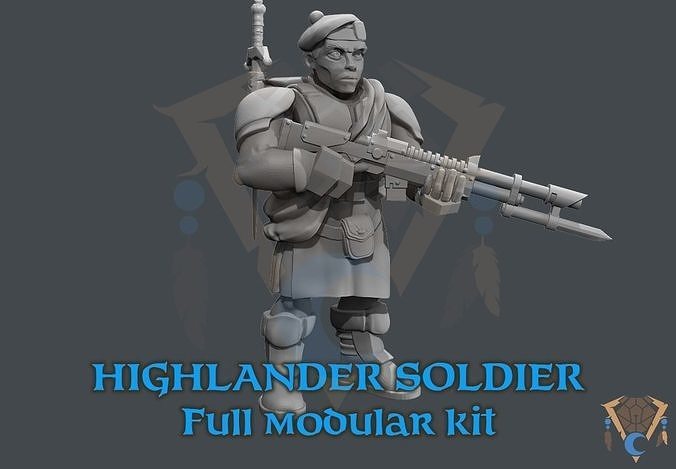 HIGHLANDER SOLDIERS - FULL KIT 3D model 3D printable | CGTrader