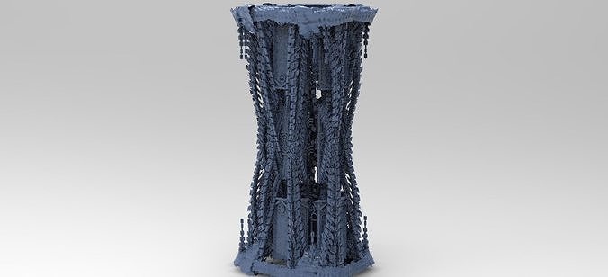 Grand Sci-Fi Hourglass Tower 2 3D model | CGTrader