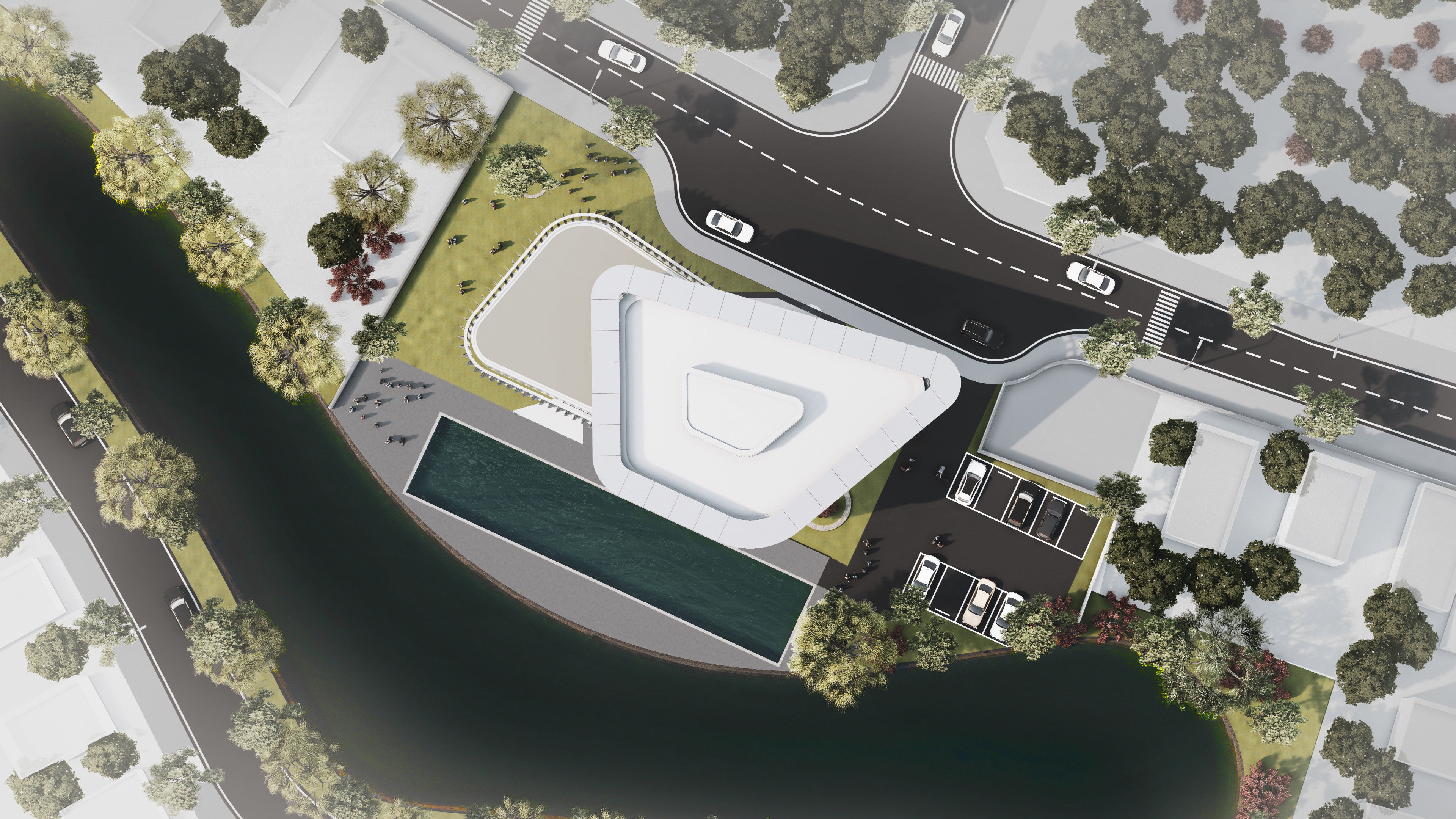 ClubHouse - Multifunctional building 3D model | CGTrader