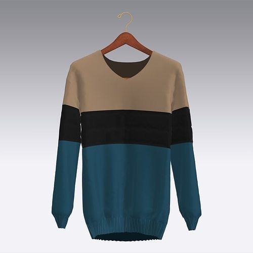 3D model Sweater v neck VR / AR / low-poly | CGTrader