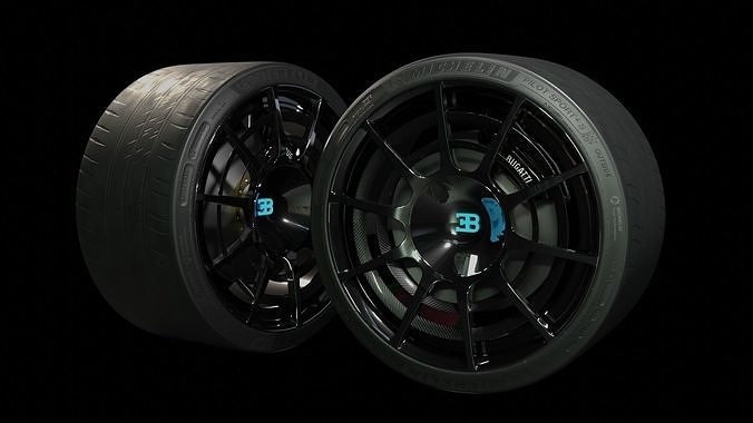 Bugatti Chiron Pur Sport carbon fiber Wheels 3D model | CGTrader