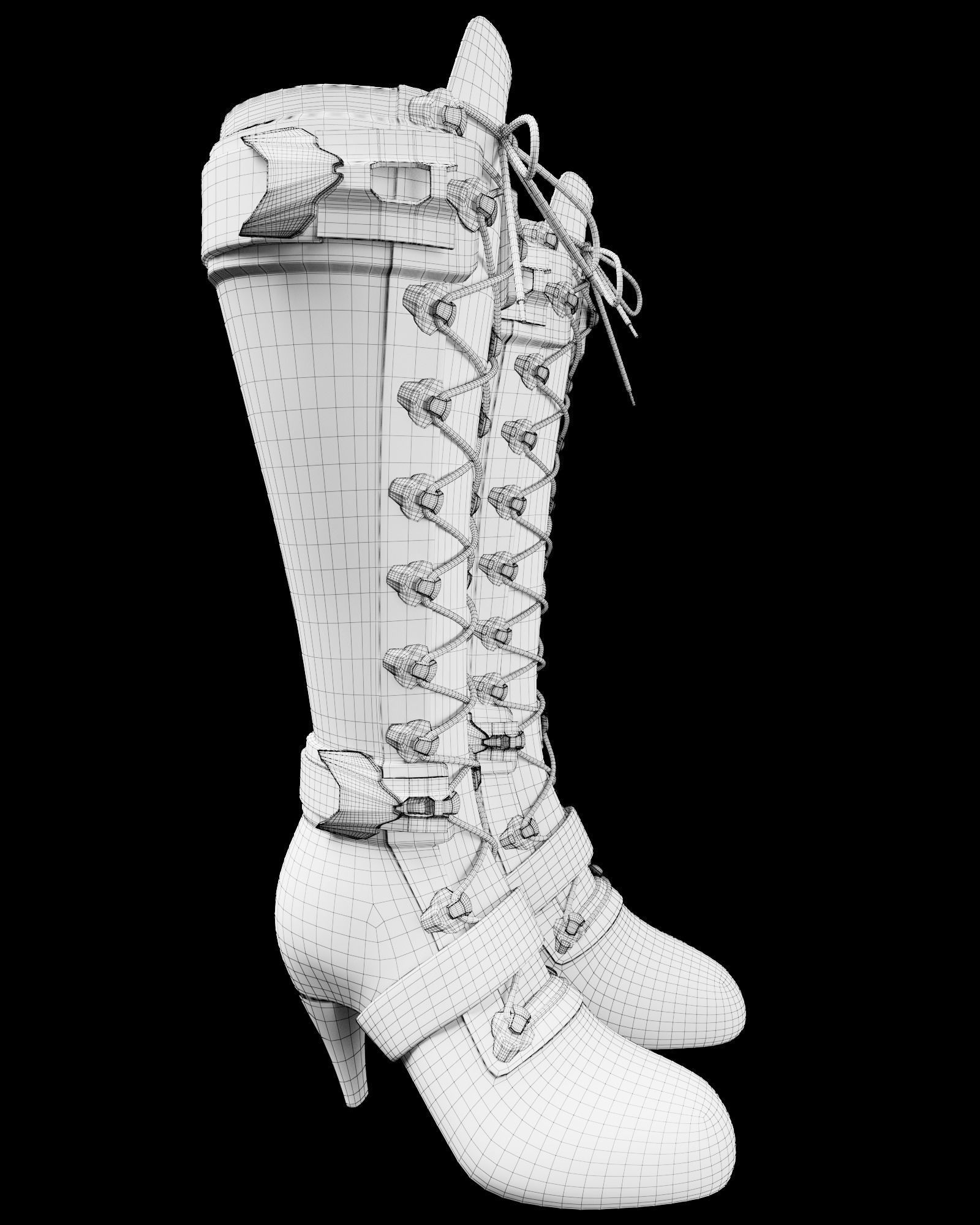 High-knee Boots 3D model | CGTrader