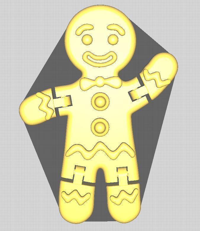 Articulated Gingerbread Man 3D model 3D printable | CGTrader